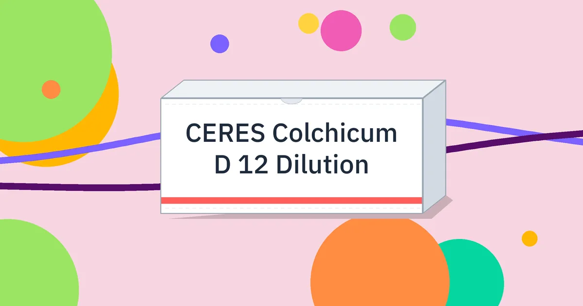 Symbolbild: Packung mit der Aufschrift CERES Colchicum D 12 Dilution (PZN 01397844) – Verfügbarkeit und Bezug in Apotheken in Frankfurt am Main