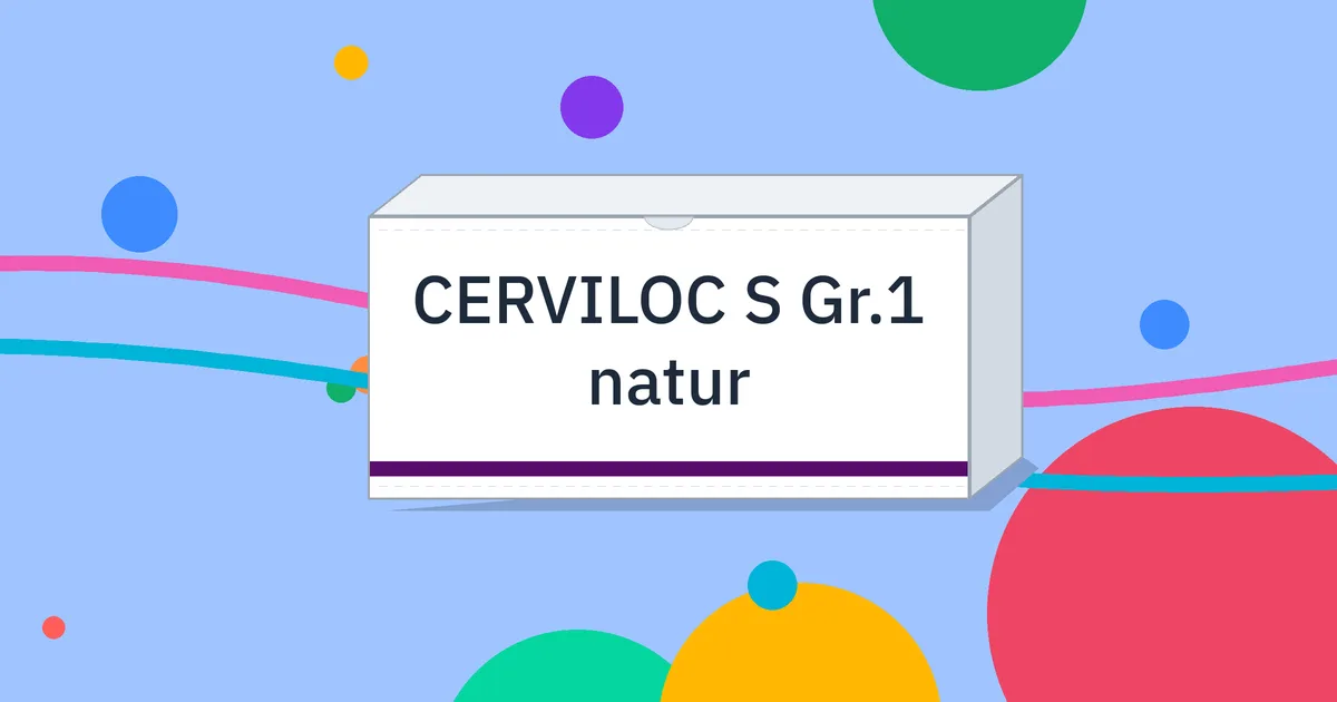 Symbolbild: Packung mit der Aufschrift CERVILOC S Gr.1 natur (PZN 10250844) – Verfügbarkeit und Bezug in Apotheken in Frankfurt am Main