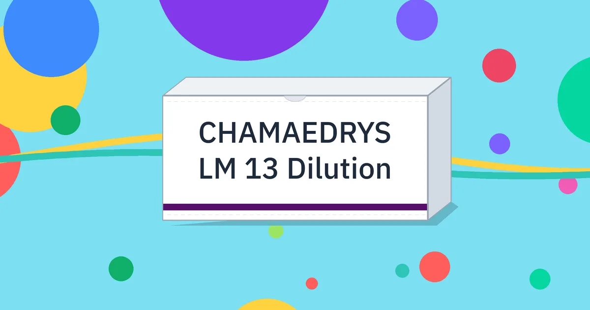 Symbolbild: Packung mit der Aufschrift CHAMAEDRYS LM 13 Dilution (PZN 13438502) – Verfügbarkeit und Bezug in Apotheken in Frankfurt am Main