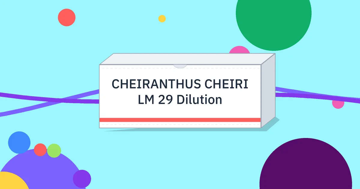 Symbolbild: Packung mit der Aufschrift CHEIRANTHUS CHEIRI LM 29 Dilution (PZN 13439625) – Verfügbarkeit und Bezug in Apotheken in Frankfurt am Main