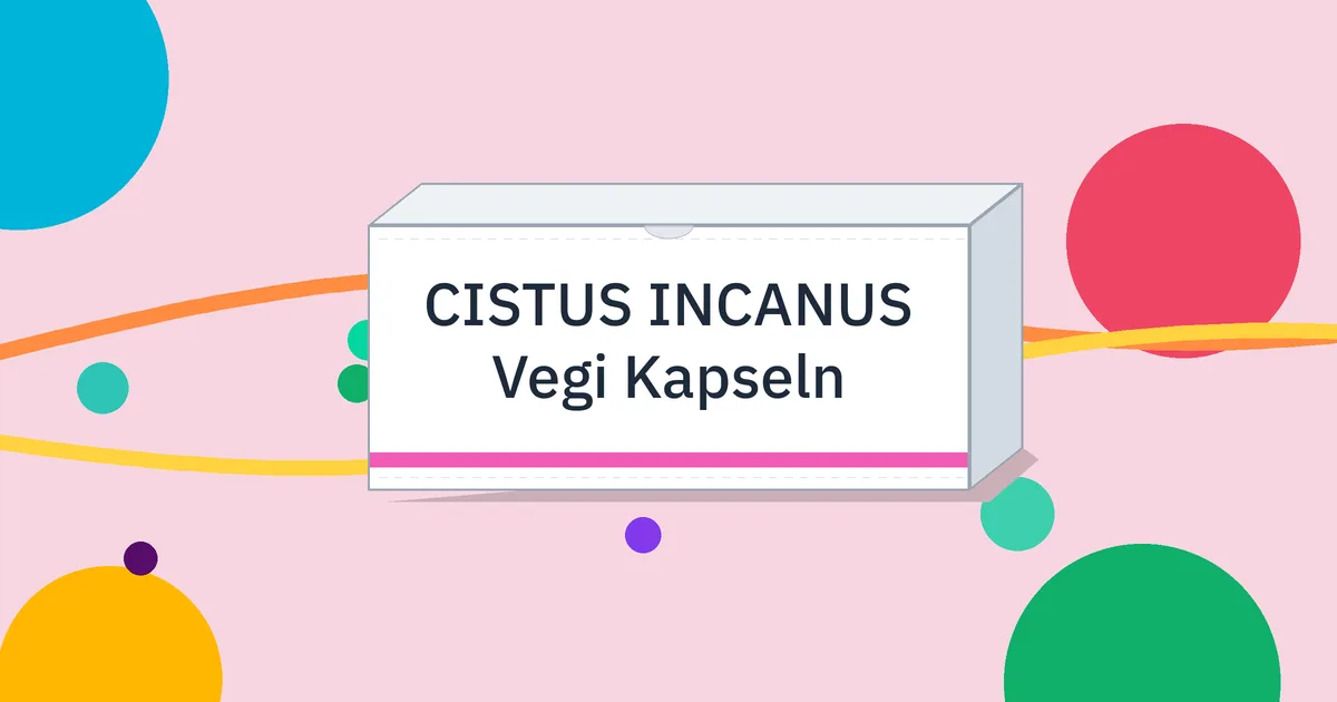 Symbolbild: Packung mit der Aufschrift CISTUS INCANUS Vegi Kapseln (PZN 01424765) – Verfügbarkeit und Bezug in Apotheken in Frankfurt am Main