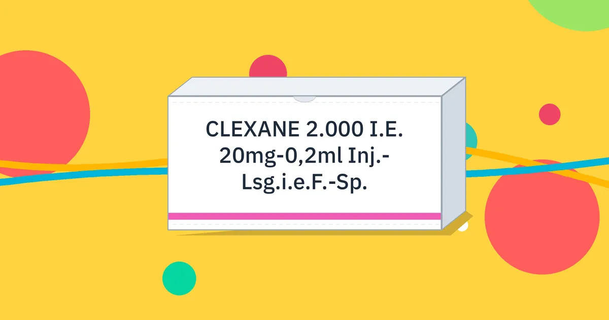 Symbolbild: Packung mit der Aufschrift CLEXANE 2.000 I.E. 20mg-0,2ml Inj.-Lsg.i.e.F.-Sp. (PZN 00264147) – Verfügbarkeit und Bezug in Apotheken in Frankfurt am Main