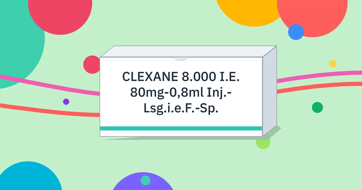 Symbolbild: Packung mit der Aufschrift CLEXANE 8.000 I.E. 80mg-0,8ml Inj.-Lsg.i.e.F.-Sp. (PZN 16770438) – Verfügbarkeit und Bezug in Apotheken in Frankfurt am Main