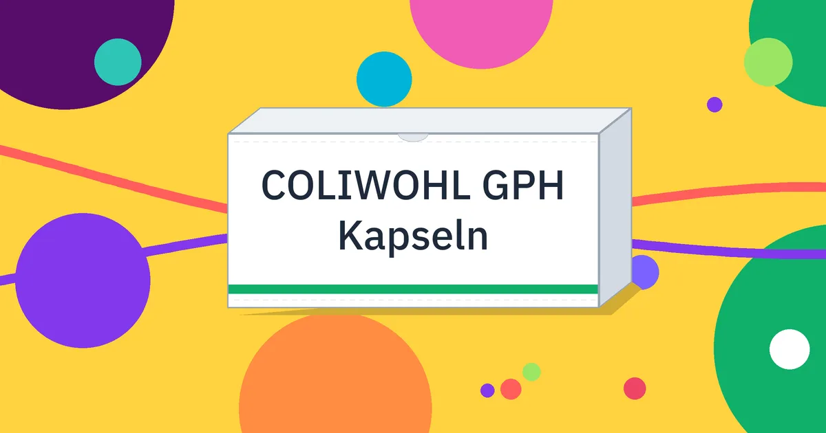 Symbolbild: Packung mit der Aufschrift COLIWOHL GPH Kapseln (PZN 20542275) – Verfügbarkeit und Bezug in Apotheken in Frankfurt am Main