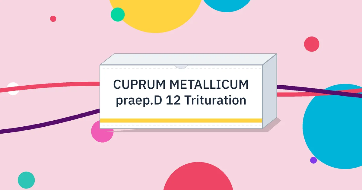 Symbolbild: Packung mit der Aufschrift CUPRUM METALLICUM praep.D 12 Trituration (PZN 07033540) – Verfügbarkeit und Bezug in Apotheken in Frankfurt am Main