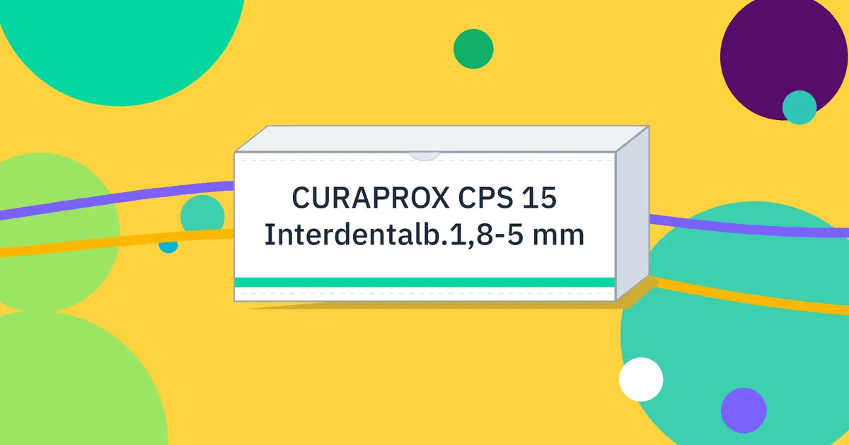 Symbolbild: Packung mit der Aufschrift CURAPROX CPS 15 Interdentalb.1,8-5 mm (PZN 05906550) – Verfügbarkeit und Bezug in Apotheken in Frankfurt am Main