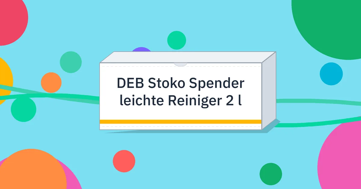 Symbolbild: Packung mit der Aufschrift DEB Stoko Spender leichte Reiniger 2 l (PZN 11686839) – Verfügbarkeit und Bezug in Apotheken in Frankfurt am Main