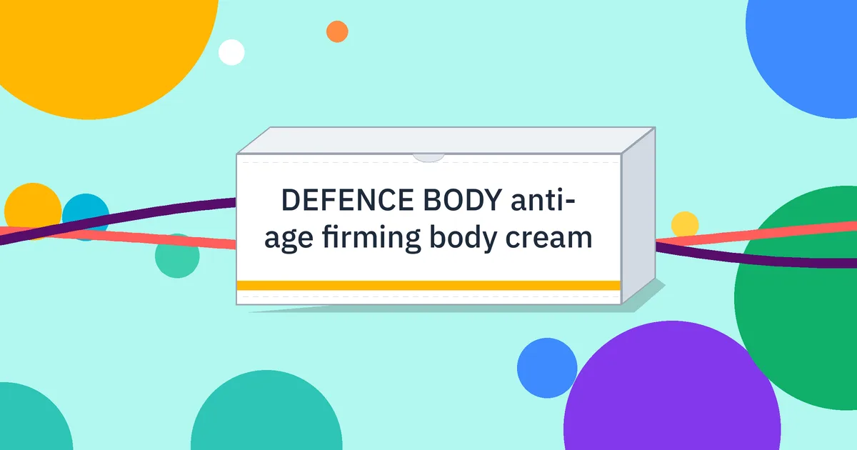 Symbolbild: Packung mit der Aufschrift DEFENCE BODY anti-age firming body cream (PZN 11892332) – Verfügbarkeit und Bezug in Apotheken in Frankfurt am Main