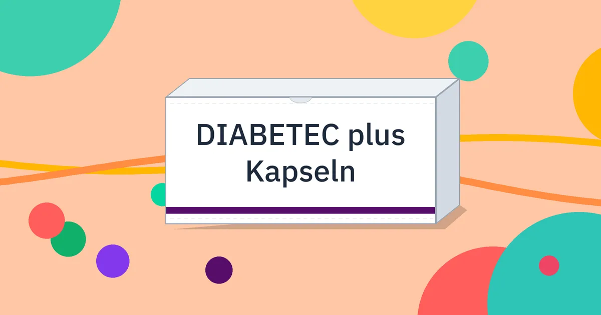 Symbolbild: Packung mit der Aufschrift DIABETEC plus Kapseln (PZN 00602733) – Verfügbarkeit und Bezug in Apotheken in Frankfurt am Main