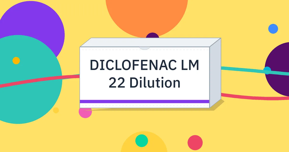 Symbolbild: Packung mit der Aufschrift DICLOFENAC LM 22 Dilution (PZN 12841414) – Verfügbarkeit und Bezug in Apotheken in Frankfurt am Main