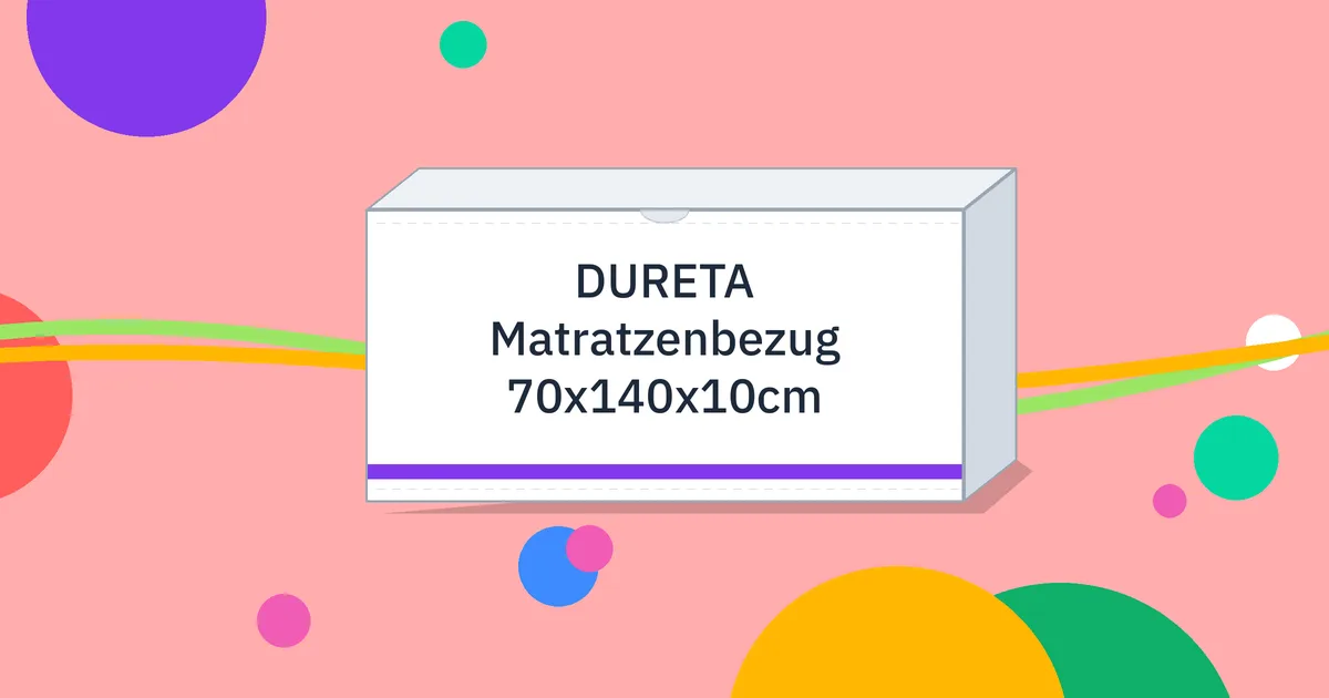 Symbolbild: Packung mit der Aufschrift DURETA Matratzenbezug 70x140x10cm (PZN 01854980) – Verfügbarkeit und Bezug in Apotheken in Frankfurt am Main