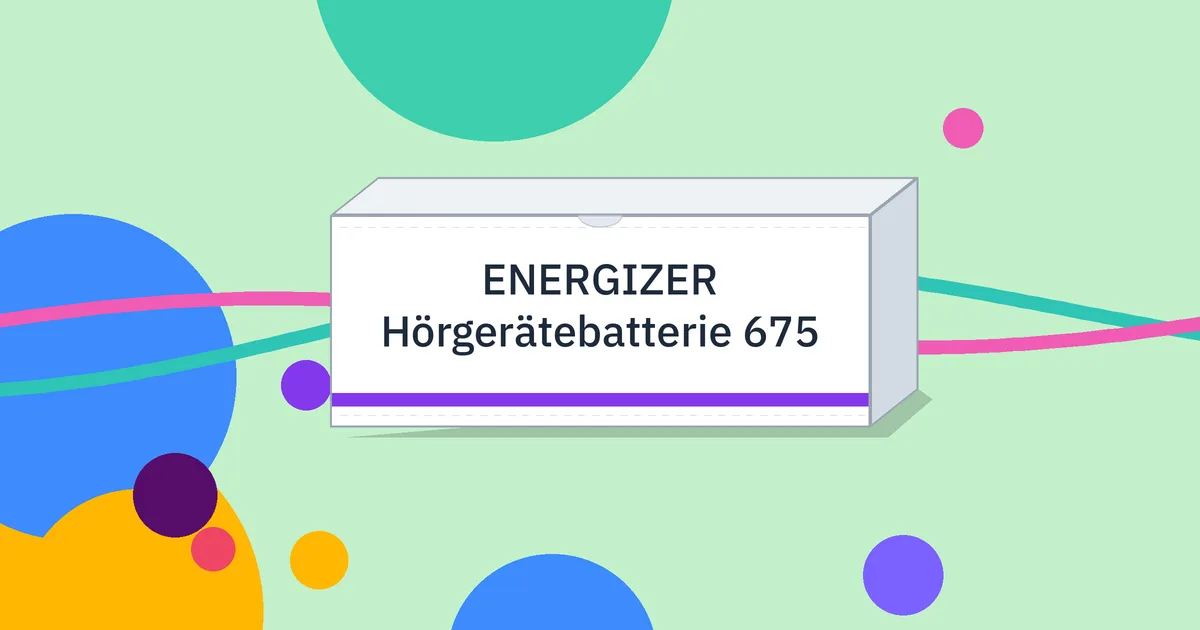 Symbolbild: Packung mit der Aufschrift ENERGIZER Hörgerätebatterie 675 (PZN 09755562) – Verfügbarkeit und Bezug in Apotheken in Frankfurt am Main
