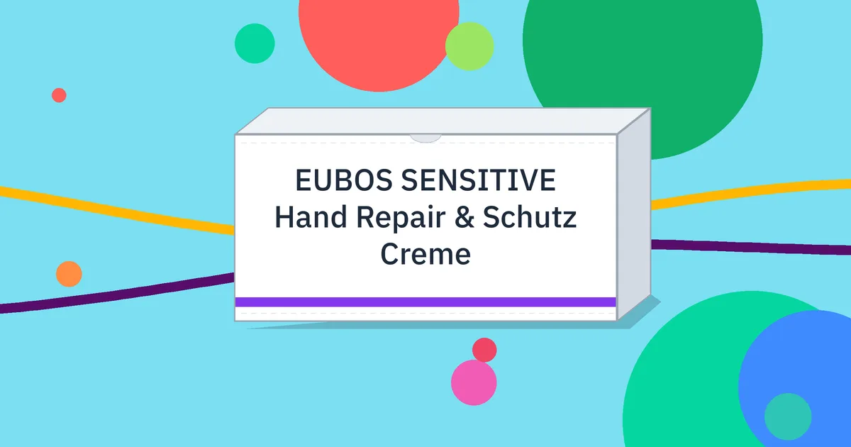 Symbolbild: Packung mit der Aufschrift EUBOS SENSITIVE Hand Repair & Schutz Creme (PZN 00677398) – Verfügbarkeit und Bezug in Apotheken in Frankfurt am Main