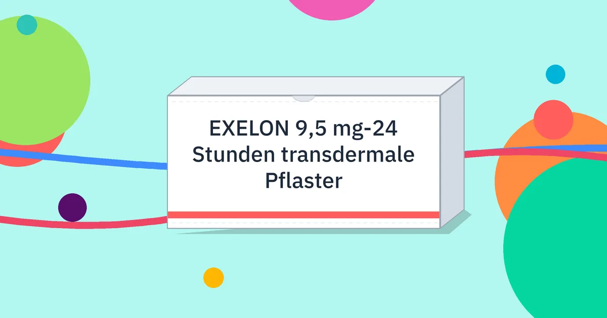 Symbolbild: Packung mit der Aufschrift EXELON 9,5 mg-24 Stunden transdermale Pflaster (PZN 13197671) – Verfügbarkeit und Bezug in Apotheken in Frankfurt am Main