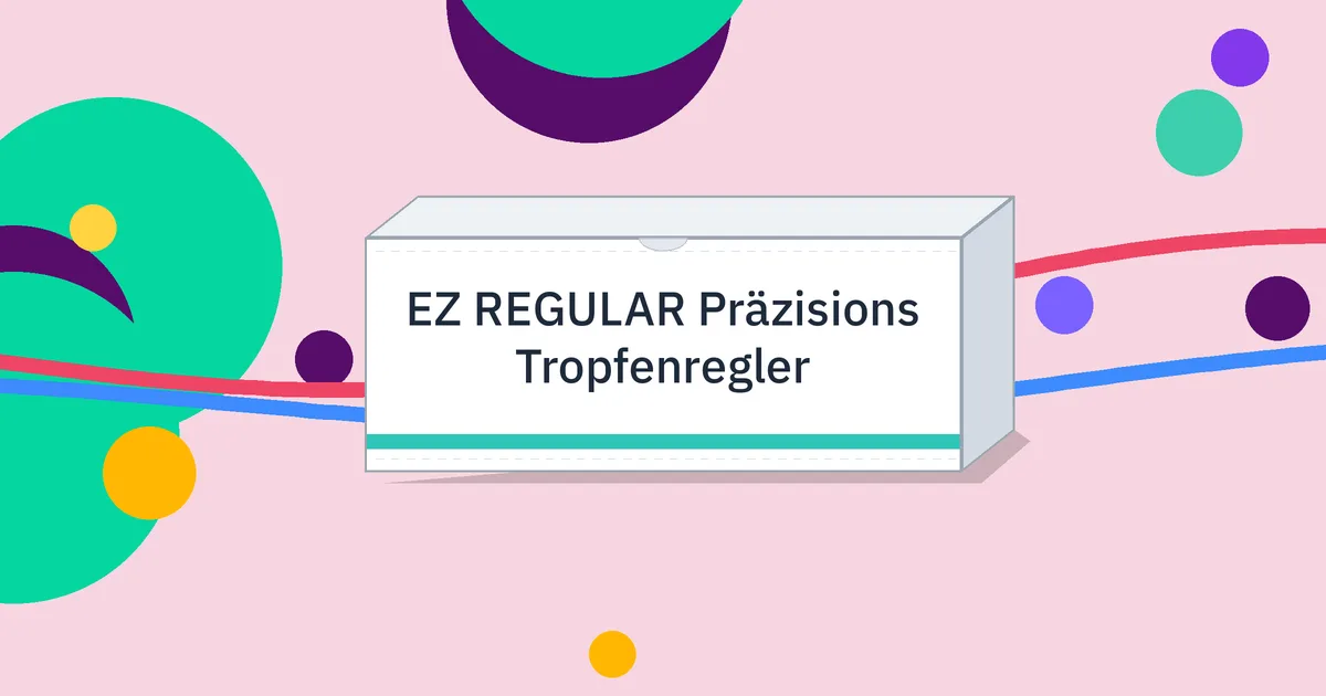 Symbolbild: Packung mit der Aufschrift EZ REGULAR Präzisions Tropfenregler (PZN 08411257) – Verfügbarkeit und Bezug in Apotheken in Frankfurt am Main
