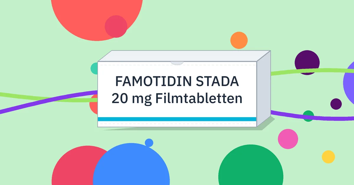 Symbolbild: Packung mit der Aufschrift FAMOTIDIN STADA 20 mg Filmtabletten (PZN 00592704) – Verfügbarkeit und Bezug in Apotheken in Frankfurt am Main