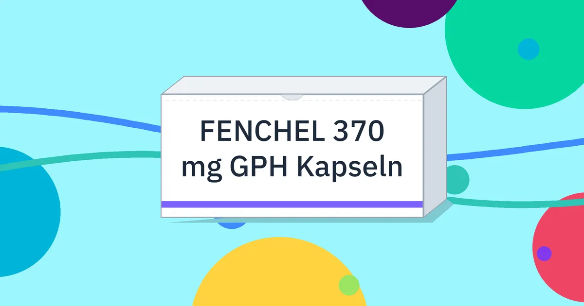 Symbolbild: Packung mit der Aufschrift FENCHEL 370 mg GPH Kapseln (PZN 06922858) – Verfügbarkeit und Bezug in Apotheken in Frankfurt am Main