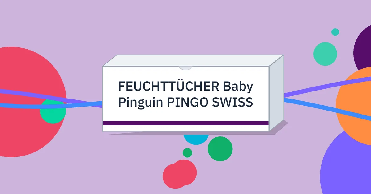Symbolbild: Packung mit der Aufschrift FEUCHTTÜCHER Baby Pinguin PINGO SWISS (PZN 12496609) – Verfügbarkeit und Bezug in Apotheken in Frankfurt am Main