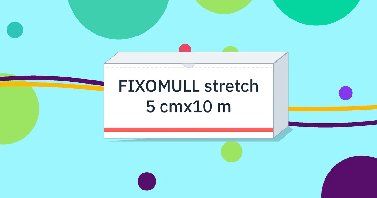 Symbolbild: Packung mit der Aufschrift FIXOMULL stretch 5 cmx10 m (PZN 09177792) – Verfügbarkeit und Bezug in Apotheken in Frankfurt am Main