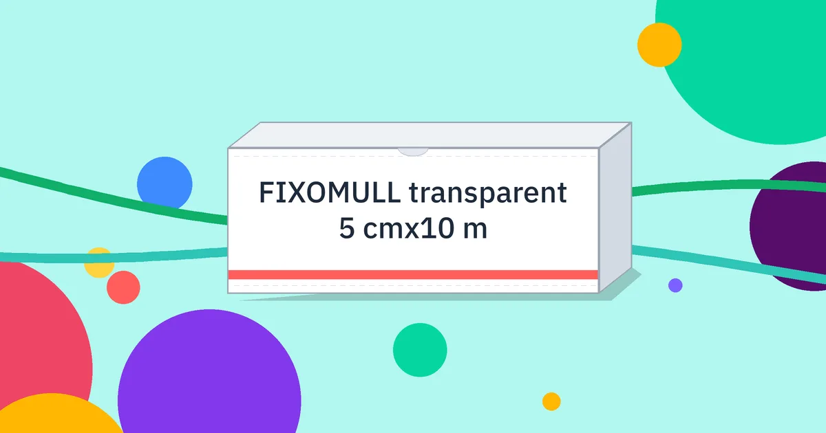 Symbolbild: Packung mit der Aufschrift FIXOMULL transparent 5 cmx10 m (PZN 10006794) – Verfügbarkeit und Bezug in Apotheken in Frankfurt am Main