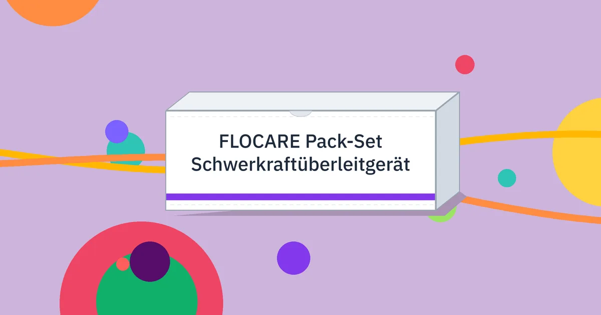 Symbolbild: Packung mit der Aufschrift FLOCARE Pack-Set Schwerkraftüberleitgerät (PZN 11289297) – Verfügbarkeit und Bezug in Apotheken in Frankfurt am Main