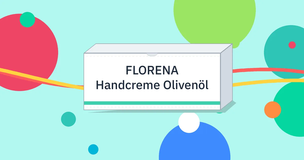 Symbolbild: Packung mit der Aufschrift FLORENA Handcreme Olivenöl (PZN 17625974) – Verfügbarkeit und Bezug in Apotheken in Frankfurt am Main
