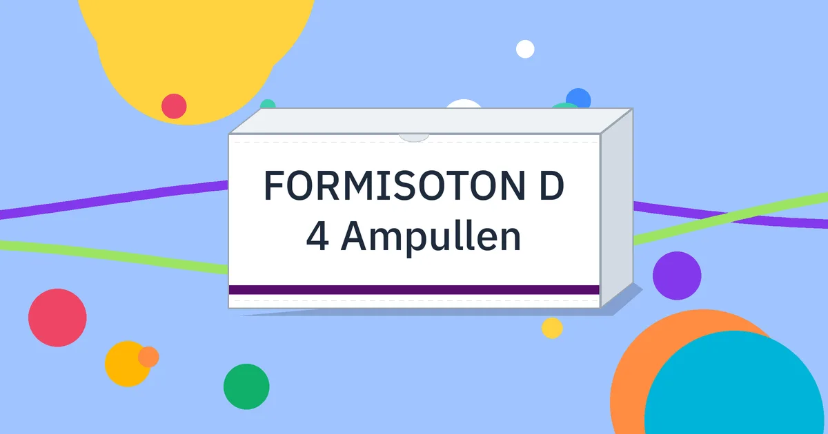 Symbolbild: Packung mit der Aufschrift FORMISOTON D 4 Ampullen (PZN 04579184) – Verfügbarkeit und Bezug in Apotheken in Frankfurt am Main