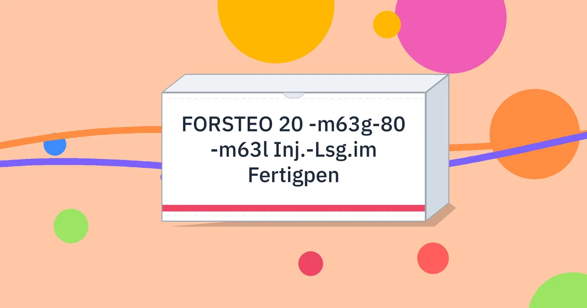 Symbolbild: Packung mit der Aufschrift FORSTEO 20 -m63g-80 -m63l Inj.-Lsg.im Fertigpen (PZN 05497790) – Verfügbarkeit und Bezug in Apotheken in Frankfurt am Main