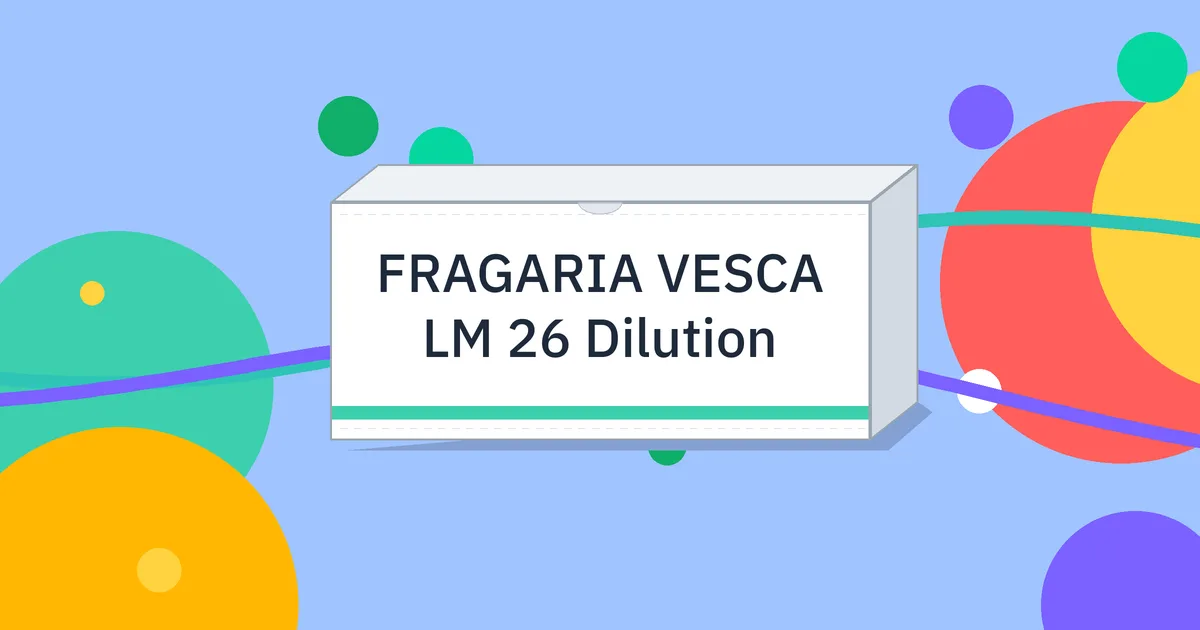 Symbolbild: Packung mit der Aufschrift FRAGARIA VESCA LM 26 Dilution (PZN 13490810) – Verfügbarkeit und Bezug in Apotheken in Frankfurt am Main