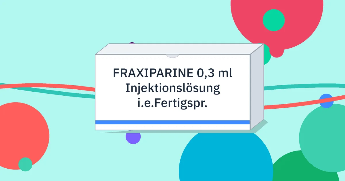 Symbolbild: Packung mit der Aufschrift FRAXIPARINE 0,3 ml Injektionslösung i.e.Fertigspr. (PZN 06562845) – Verfügbarkeit und Bezug in Apotheken in Frankfurt am Main