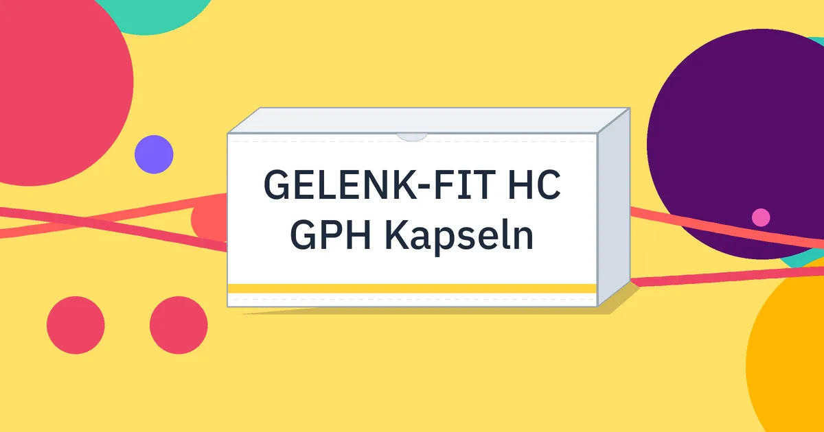 Symbolbild: Packung mit der Aufschrift GELENK-FIT HC GPH Kapseln (PZN 09323957) – Verfügbarkeit und Bezug in Apotheken in Frankfurt am Main