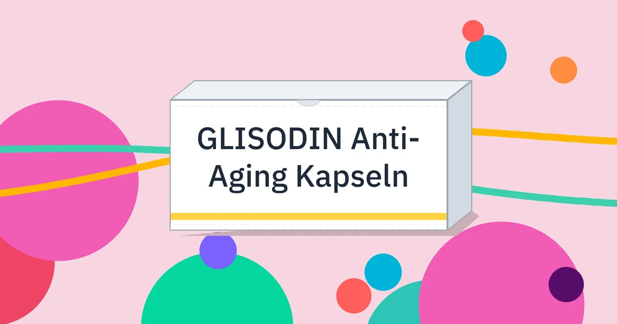 Symbolbild: Packung mit der Aufschrift GLISODIN Anti-Aging Kapseln (PZN 17247437) – Verfügbarkeit und Bezug in Apotheken in Frankfurt am Main