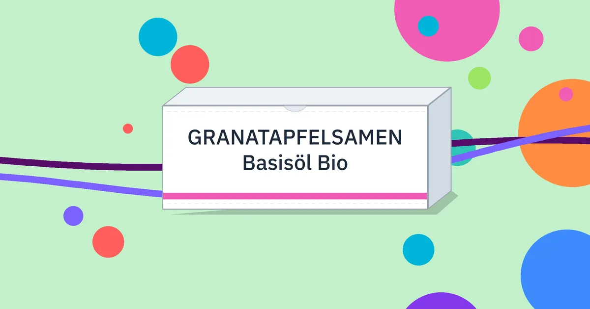 Symbolbild: Packung mit der Aufschrift GRANATAPFELSAMEN Basisöl Bio (PZN 17572108) – Verfügbarkeit und Bezug in Apotheken in Frankfurt am Main