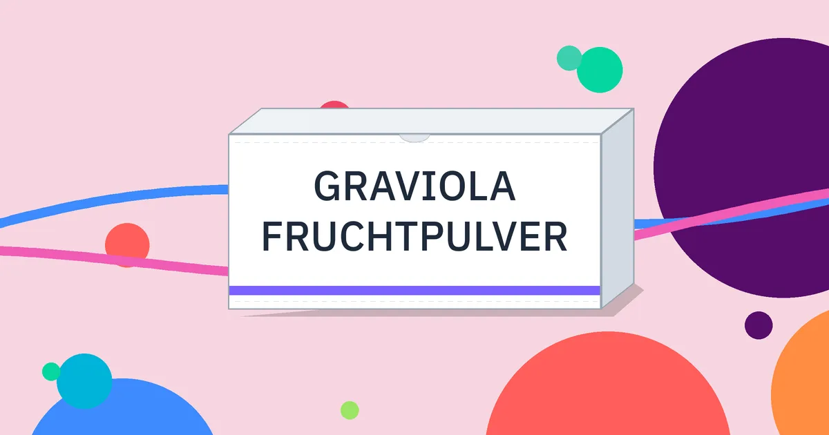 Symbolbild: Packung mit der Aufschrift GRAVIOLA FRUCHTPULVER (PZN 11072310) – Verfügbarkeit und Bezug in Apotheken in Frankfurt am Main