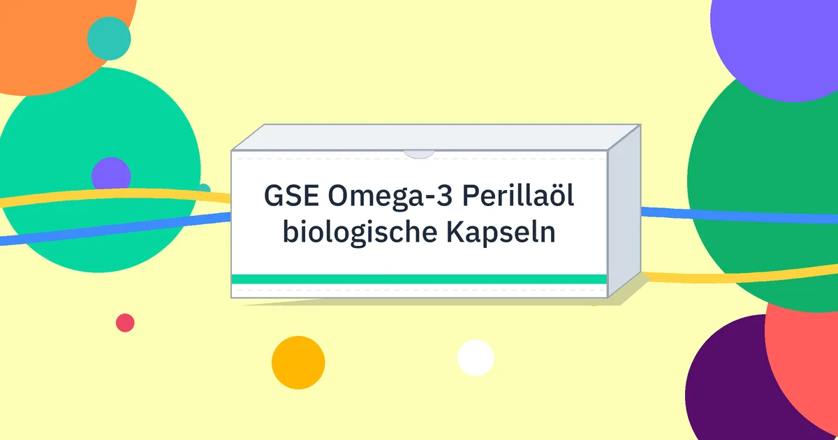Symbolbild: Packung mit der Aufschrift GSE Omega-3 Perillaöl biologische Kapseln (PZN 06683129) – Verfügbarkeit und Bezug in Apotheken in Frankfurt am Main