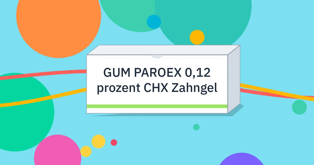 Symbolbild: Packung mit der Aufschrift GUM PAROEX 0,12 prozent CHX Zahngel (PZN 00024012) – Verfügbarkeit und Bezug in Apotheken in Frankfurt am Main
