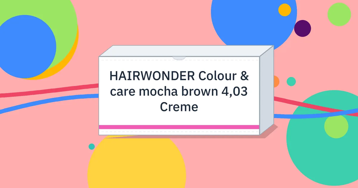 Symbolbild: Packung mit der Aufschrift HAIRWONDER Colour & care mocha brown 4,03 Creme (PZN 09440775) – Verfügbarkeit und Bezug in Apotheken in Frankfurt am Main