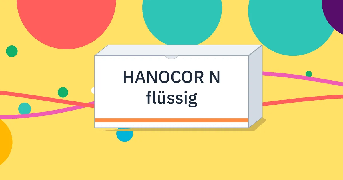 Symbolbild: Packung mit der Aufschrift HANOCOR N flüssig (PZN 02918860) – Verfügbarkeit und Bezug in Apotheken in Frankfurt am Main
