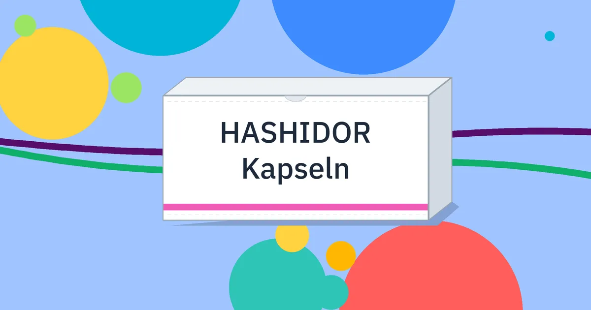 Symbolbild: Packung mit der Aufschrift HASHIDOR Kapseln (PZN 18502280) – Verfügbarkeit und Bezug in Apotheken in Frankfurt am Main