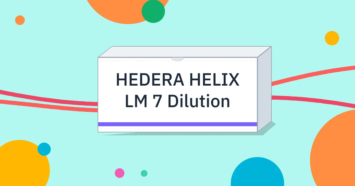 Symbolbild: Packung mit der Aufschrift HEDERA HELIX LM 7 Dilution (PZN 12885280) – Verfügbarkeit und Bezug in Apotheken in Frankfurt am Main