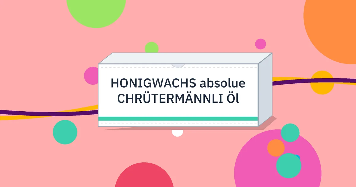 Symbolbild: Packung mit der Aufschrift HONIGWACHS absolue CHRÜTERMÄNNLI Öl (PZN 07196696) – Verfügbarkeit und Bezug in Apotheken in Frankfurt am Main