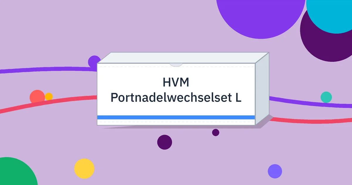 Symbolbild: Packung mit der Aufschrift HVM Portnadelwechselset L (PZN 18702139) – Verfügbarkeit und Bezug in Apotheken in Frankfurt am Main