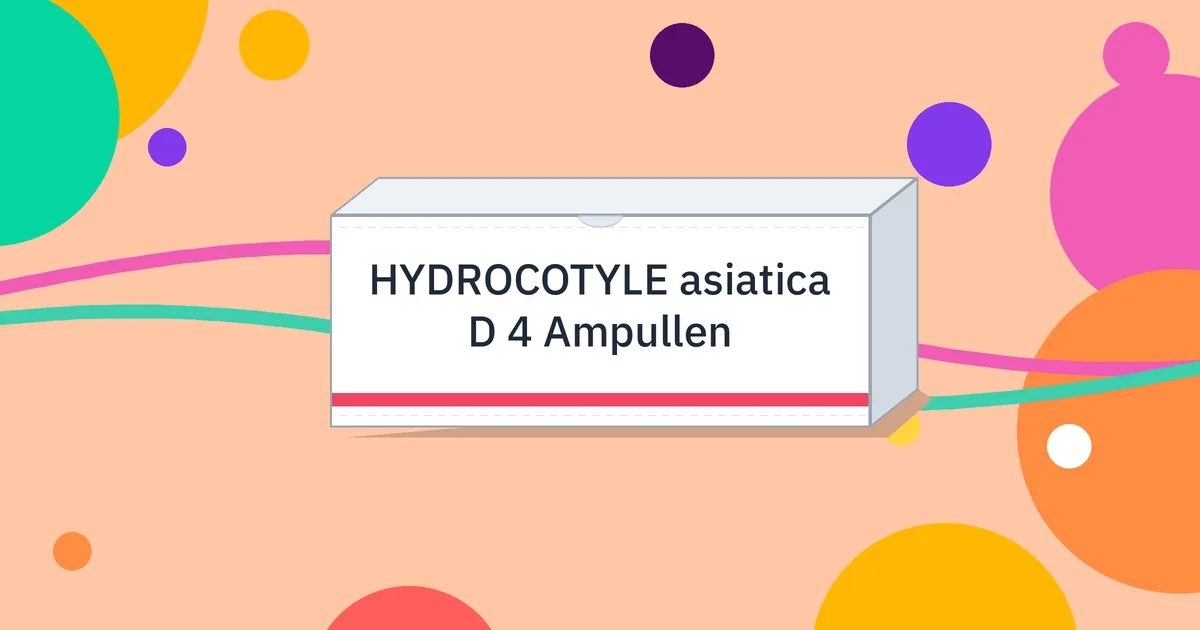 Symbolbild: Packung mit der Aufschrift HYDROCOTYLE asiatica D 4 Ampullen (PZN 11706424) – Verfügbarkeit und Bezug in Apotheken in Frankfurt am Main