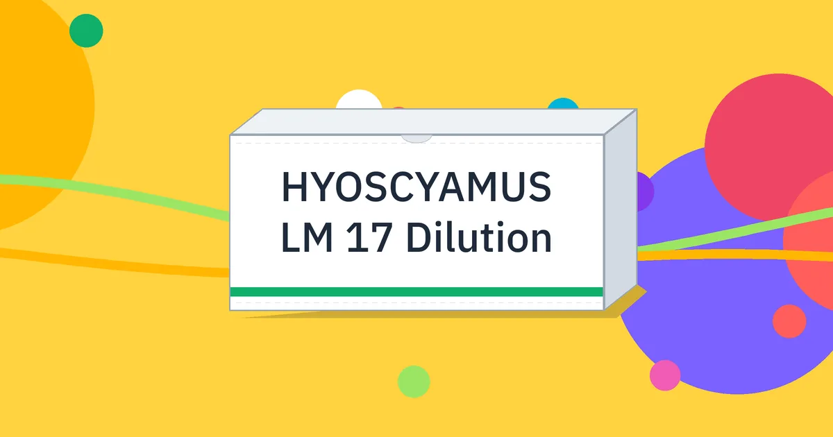Symbolbild: Packung mit der Aufschrift HYOSCYAMUS LM 17 Dilution (PZN 12890602) – Verfügbarkeit und Bezug in Apotheken in Frankfurt am Main