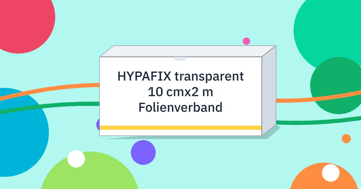 Symbolbild: Packung mit der Aufschrift HYPAFIX transparent 10 cmx2 m Folienverband (PZN 19194722) – Verfügbarkeit und Bezug in Apotheken in Frankfurt am Main