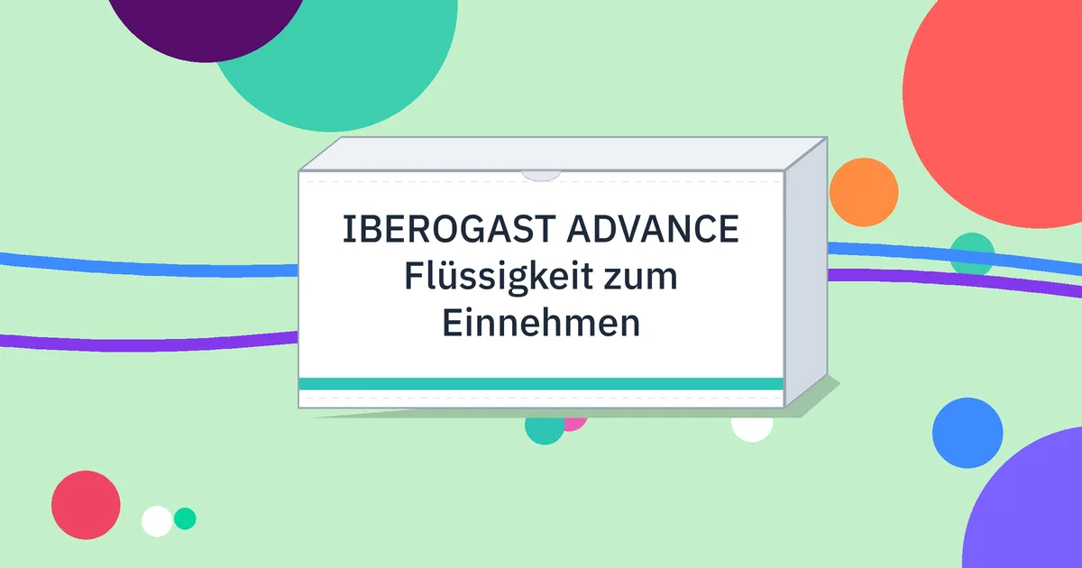 Symbolbild: Packung mit der Aufschrift IBEROGAST ADVANCE Flüssigkeit zum Einnehmen (PZN 16507600) – Verfügbarkeit und Bezug in Apotheken in Frankfurt am Main