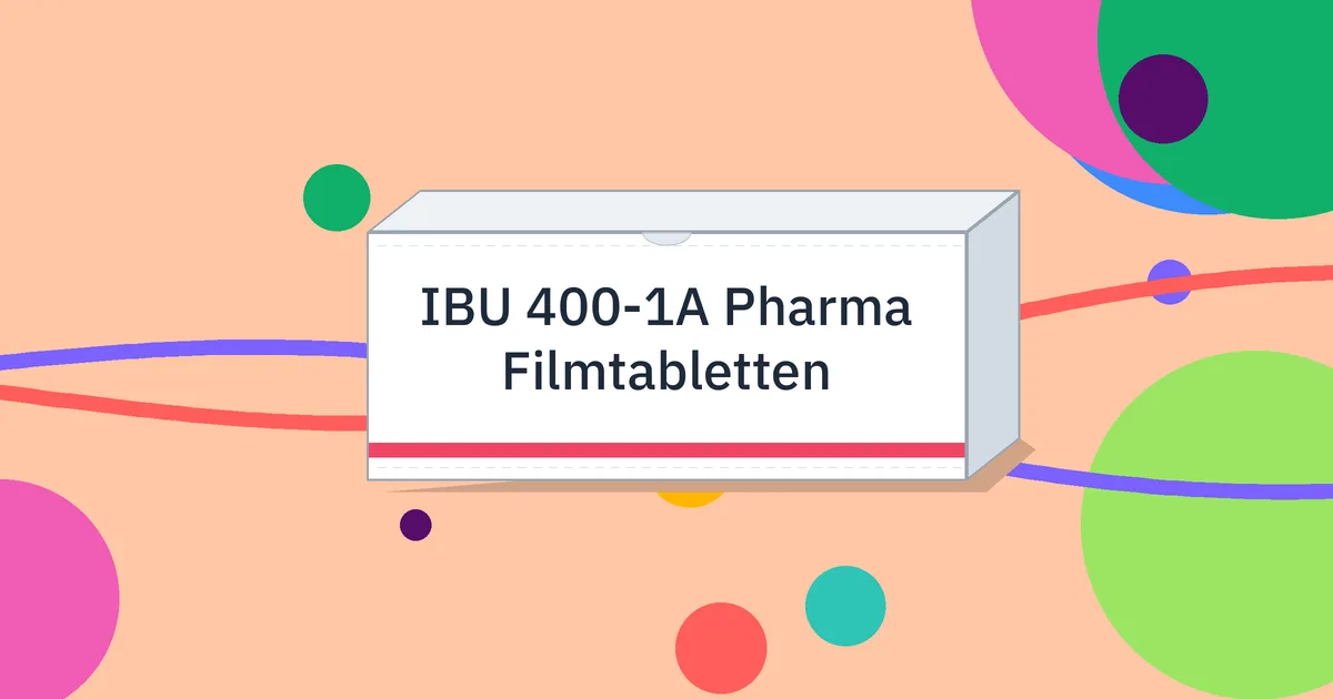 Symbolbild: Packung mit der Aufschrift IBU 400-1A Pharma Filmtabletten (PZN 08533799) – Verfügbarkeit und Bezug in Apotheken in Frankfurt am Main