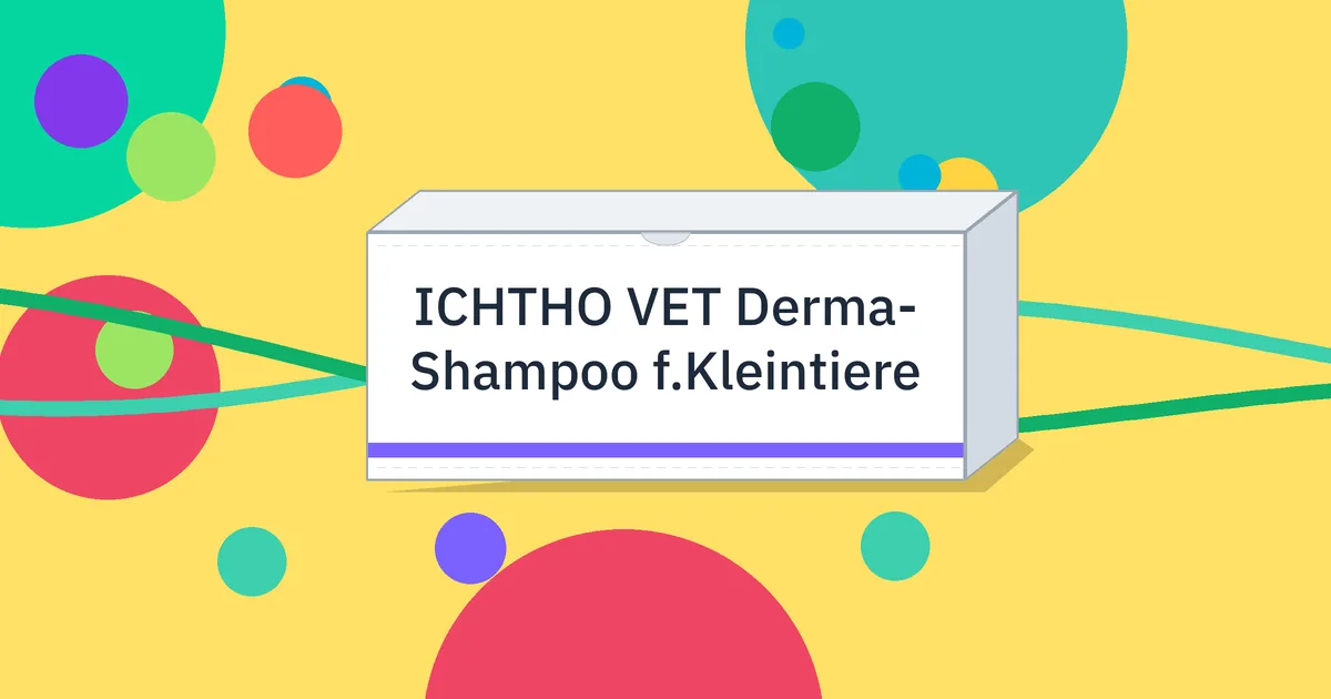 Symbolbild: Packung mit der Aufschrift ICHTHO VET Derma-Shampoo f.Kleintiere (PZN 11870075) – Verfügbarkeit und Bezug in Apotheken in Frankfurt am Main