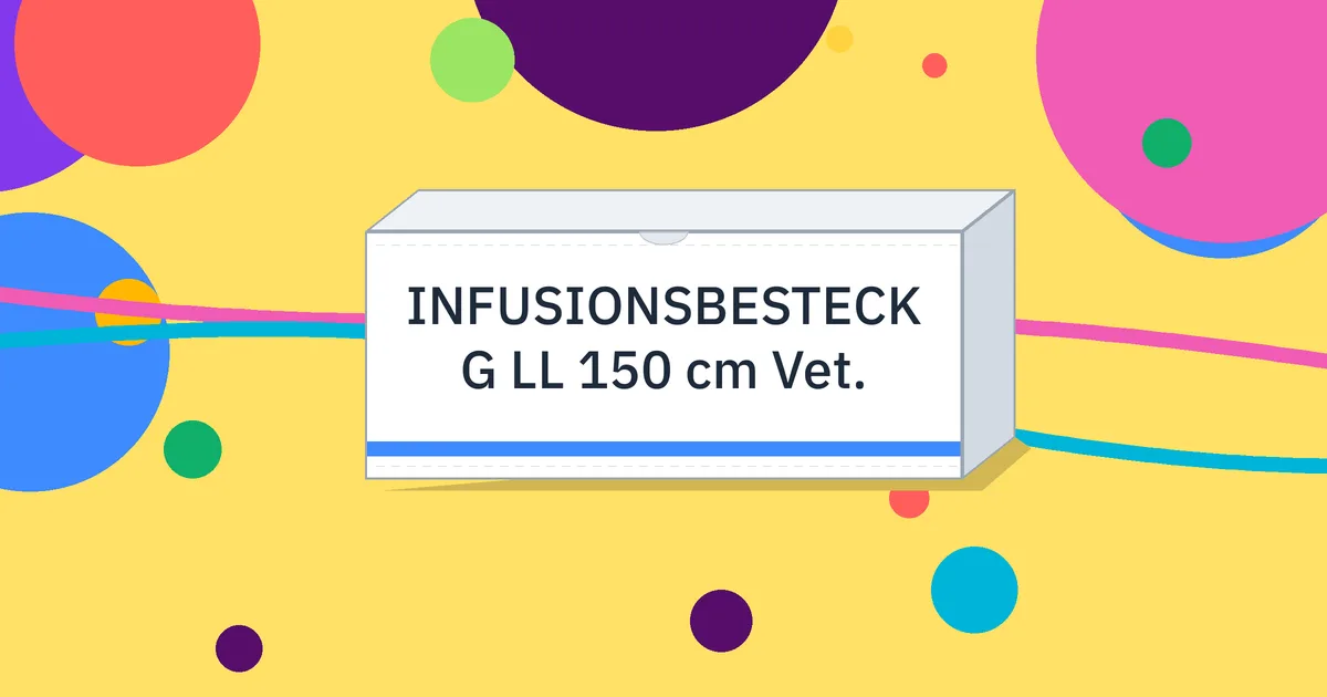 Symbolbild: Packung mit der Aufschrift INFUSIONSBESTECK G LL 150 cm Vet. (PZN 02762820) – Verfügbarkeit und Bezug in Apotheken in Frankfurt am Main