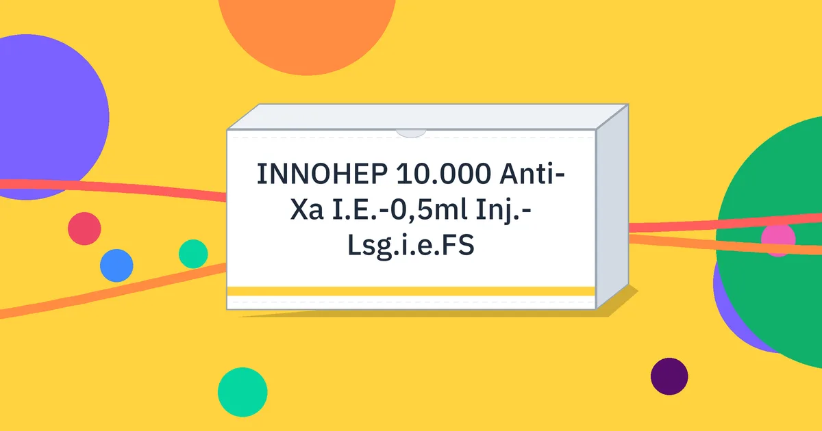 Symbolbild: Packung mit der Aufschrift INNOHEP 10.000 Anti-Xa I.E.-0,5ml Inj.-Lsg.i.e.FS (PZN 14033233) – Verfügbarkeit und Bezug in Apotheken in Frankfurt am Main